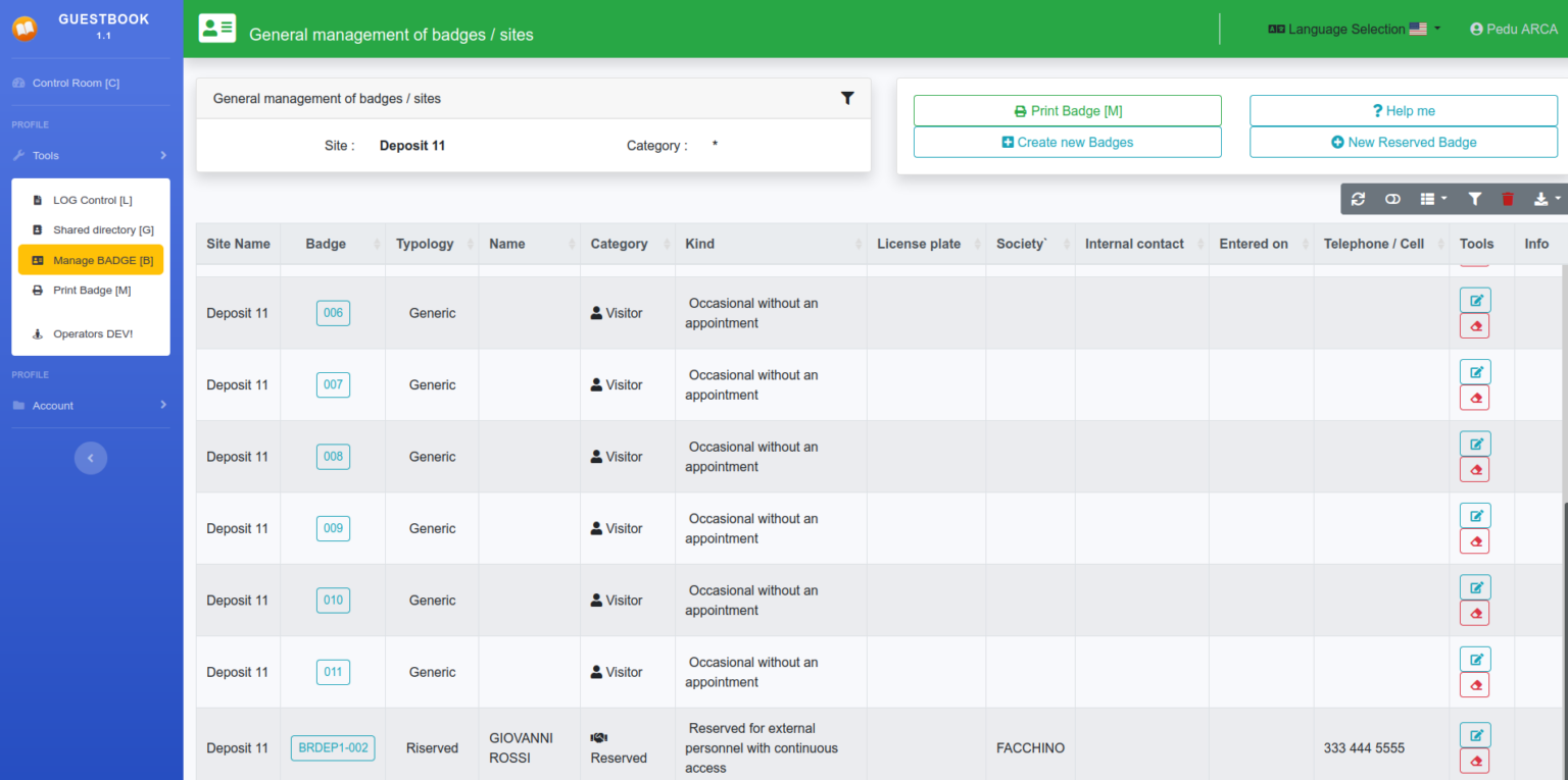 Manage BADGE - Help EasyBadge